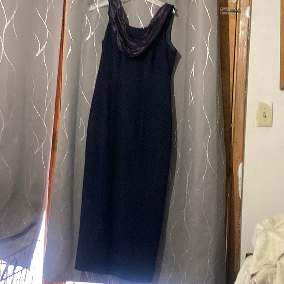 CDC | Dresses | Cdc Evening Purple Floral Beaded Maxi Dress | Poshmark